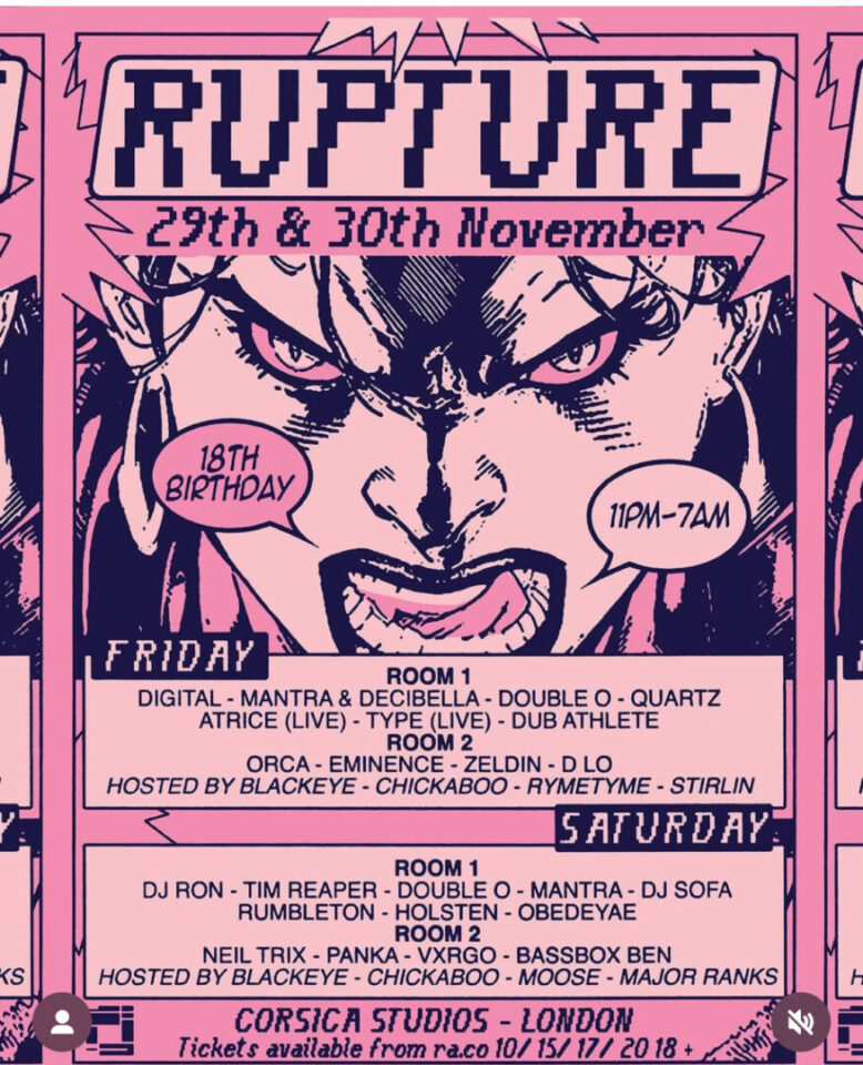Rupture London – Jungle DNB Record Label – DNB Events